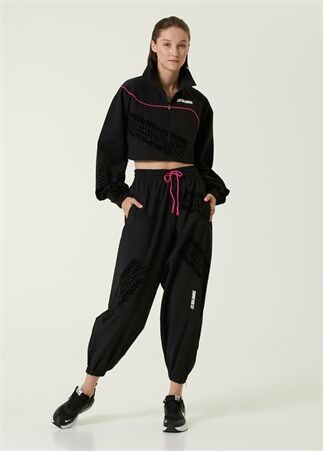 Les Benjamins Kadın Siyah Paçası Fermuarlı Eşofman Altı L EU