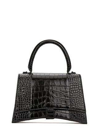 Balenciaga Kadın Hourglass Siyah Deri Omuz Çantası EU Balenciaga Kadın Hourglass Siyah Deri Omuz Çantası EU