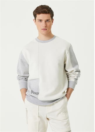 Helmut Lang Erkek Beyaz Gri Logo Baskılı Sweatshirt M Eu Helmut Lang Erkek Beyaz Gri Logo Baskılı Sweatshirt M Eu