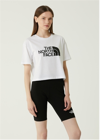 The North Face Kadın Beyaz Logo Baskılı Crop T-shirt L EU