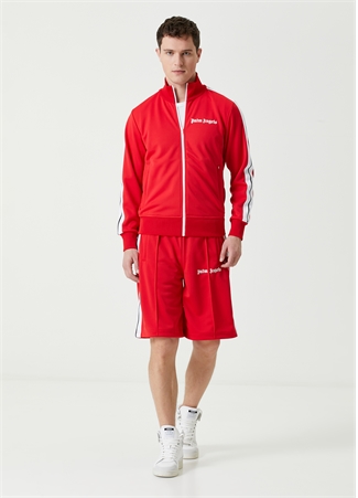 Palm Angels Erkek Kırmızı Şerit Detaylı Logolu Bermuda S EU Palm Angels Erkek Kırmızı Şerit Detaylı Logolu Bermuda S EU