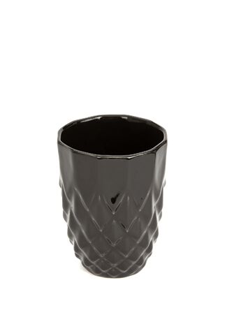 Zaya Siyah Ananas Dokulu Seramik Vazo