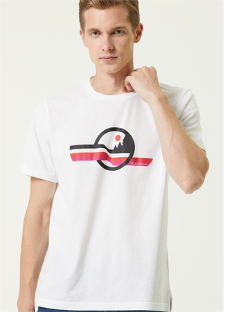 Canali Erkek Beyaz Figür Baskılı T-shirt 54 IT Canali Erkek Beyaz Figür Baskılı T-shirt 54 IT