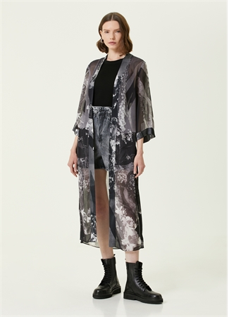 Allsaints Kadın Carine Siyah Çiçekli Uzun Kimono 4 Uk Allsaints Kadın Carine Siyah Çiçekli Uzun Kimono 4 Uk