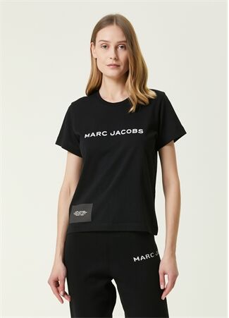 Marc Jacobs (The) Kadın Siyah Logo Baskılı T-shirt S EU