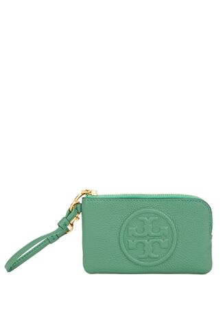 Tory Burch Kadın Yeşil Logolu Deri Kartlık EU