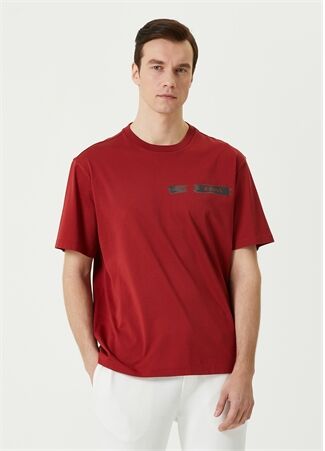 Z Zegna Erkek Kırmızı Logo Detaylı T-shirt L It