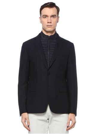 Palzileri Lab Erkek Lacivert Kelebek Yaka Desenli Ceket 50 IT