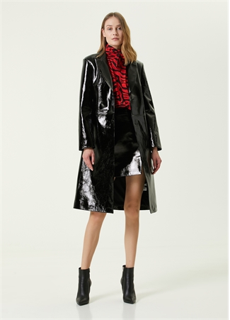 Academia Kadın Siyah Rugan Pardösü 34 EU Academia Kadın Siyah Rugan Pardösü 34 EU