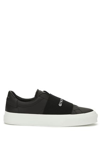 Givenchy Erkek Siyah Logo Lastikli Deri Sneaker 40 EU