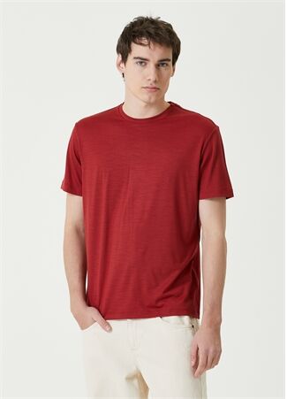 Maurizio Baldassari Erkek Kırmızı Yün T-shirt XS EU