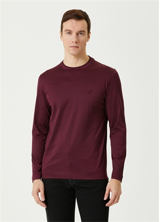 Canali Erkek Bordo Logo Nakışlı T-shirt 50 IT Canali Erkek Bordo Logo Nakışlı T-shirt 50 IT