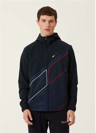 Tommy Hilfiger Erkek Lacivert Kapüşonlu Logolu Mont XL EU Tommy Hilfiger Erkek Lacivert Kapüşonlu Logolu Mont XL EU