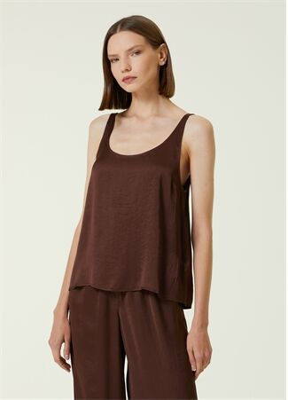 American Vintage Kadın Kahverengi Askılı Bluz S EU American Vintage Kadın Kahverengi Askılı Bluz S EU