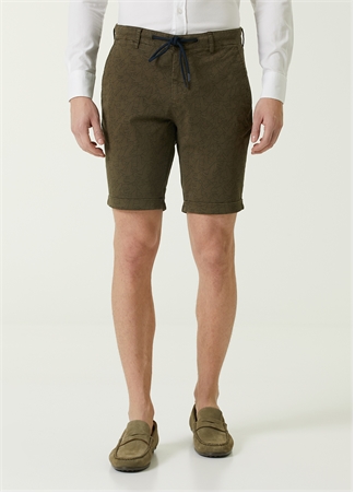 Beymen Club Erkek Slim Fit Haki Beli Kordonlu Monogram Logolu Şort 46 Beymen Club Erkek Slim Fit Haki Beli Kordonlu Monogram Logolu Şort 46