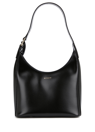 Beymen Kadın Milano Siyah Logolu Deri Omuz Çantası EU
