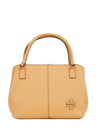 Tory Burch Kadın McGraw Krem Deri Çanta Turuncu EU