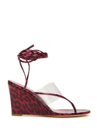 Bettina Vermillon Kadın Pembe Desenli Sandalet 35 EU