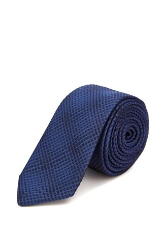 Pal Zileri Erkek Lacivert Desenli İpek Kravat EU