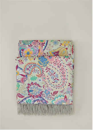 Etro Home Yeşil Etnik Desenli Püsküllü Yün Throw Etro Home Yeşil Etnik Desenli Püsküllü Yün Throw