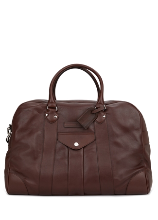 Brunello Cucinelli Erkek Kahverengi Deri Seyahat Çantası EU Brunello Cucinelli Erkek Kahverengi Deri Seyahat Çantası EU