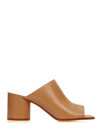 Maison Margiela Kadın Tabi Bej Burun Detaylı Deri Terlik 37 EU