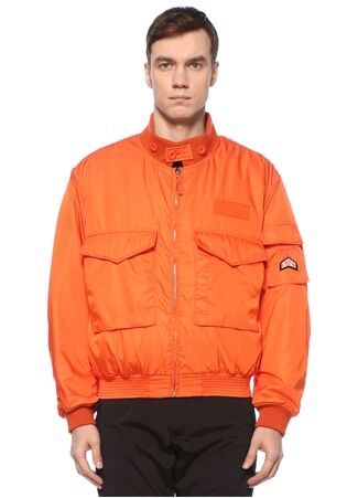 Jet Set Erkek Turuncu Dik Yaka Bomber Mont S EU