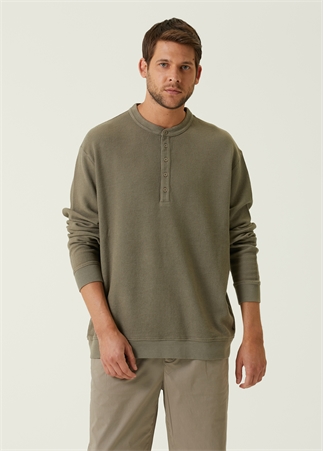 Allsaints Erkek Wrenley Haki Organik Pamuk Sweatshirt XS EU Allsaints Erkek Wrenley Haki Organik Pamuk Sweatshirt XS EU