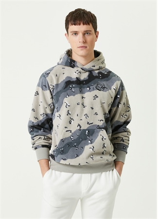 Billionaire Boys Club Erkek Gri Kapüşonlu Desenli Logolu Sweatshirt S EU Billionaire Boys Club Erkek Gri Kapüşonlu Desenli Logolu Sweatshirt S EU