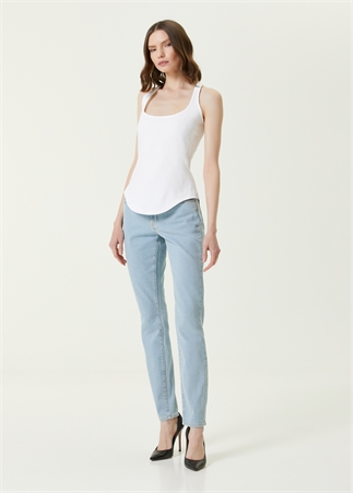 The Attico Kadın Mavi Skinny Jean Pantolon 25 Us