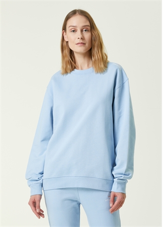 SimpleQloth Oversize Mavi Bisiklet Yaka Sweatshirt L EU SimpleQloth Oversize Mavi Bisiklet Yaka Sweatshirt L EU