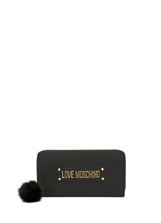 Love Moschino Kadın Siyah Logolu Cüzdan EU