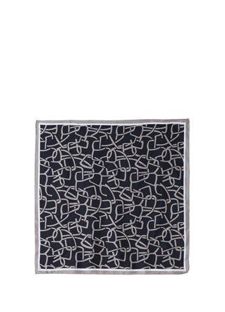 Beymen Club Kadın Bej Siyah Desenli 90x90 Cm İpek Eşarp Eu Beymen Club Kadın Bej Siyah Desenli 90x90 Cm İpek Eşarp Eu