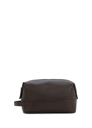Beymen Collection Erkek Kahverengi Logo Detaylı Deri Tıraş Çantası EU Beymen Collection Erkek Kahverengi Logo Detaylı Deri Tıraş Çantası EU