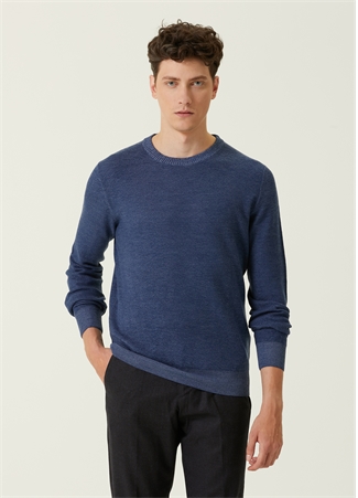 Canali Erkek Mavi Yün Kazak Lacivert 54 IT Canali Erkek Mavi Yün Kazak Lacivert 54 IT