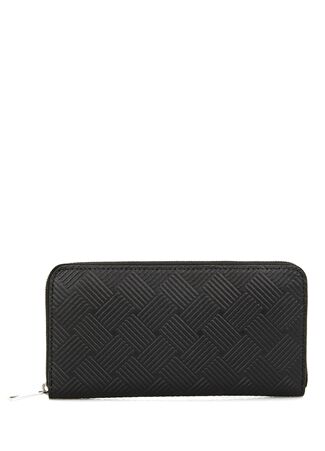 Bottega Veneta Erkek Siyah Dokulu Deri Cüzdan EU