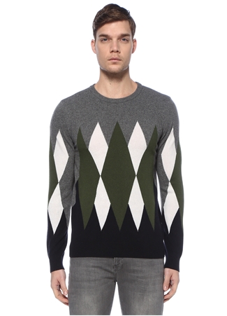 Academia Erkek Bisiklet Yaka Baklava Desenli Kazak Haki S EU Academia Erkek Bisiklet Yaka Baklava Desenli Kazak Haki S EU