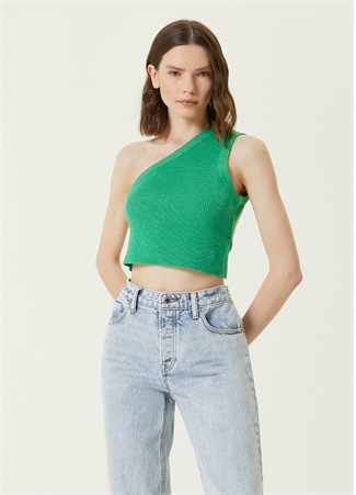 Jacquemus Kadın Yeşil Tek Omuzlu Sırtı Açık Keten Bluz 36 Fr Jacquemus Kadın Yeşil Tek Omuzlu Sırtı Açık Keten Bluz 36 Fr