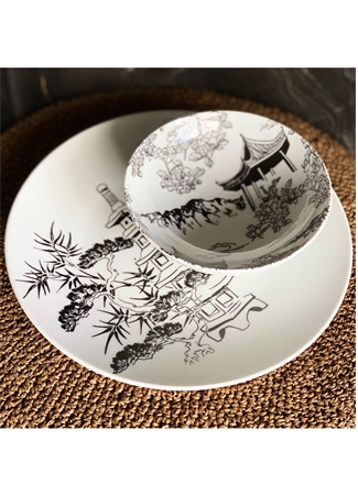 Mi Su Deco Kyoto Siyah 25 cm Tabak Mi Su Deco Kyoto Siyah 25 cm Tabak