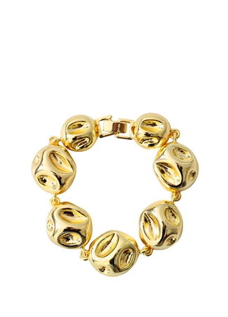 Ponponiere Kadın Aquila Gold Geometrik Top Formlu Bileklik Altın Rengi EU Ponponiere Kadın Aquila Gold Geometrik Top Formlu Bileklik Altın Rengi EU