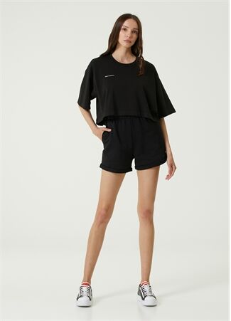 Academia Kadın Siyah Jersey Şort XS