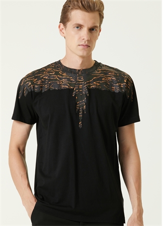 Marcelo Burlon Erkek Wings Siyah Yakası Desenli T-shirt S EU Marcelo Burlon Erkek Wings Siyah Yakası Desenli T-shirt S EU