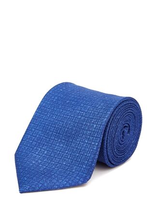 Pal Zileri Erkek Mavi Mikro Desenli İpek Kravat EU