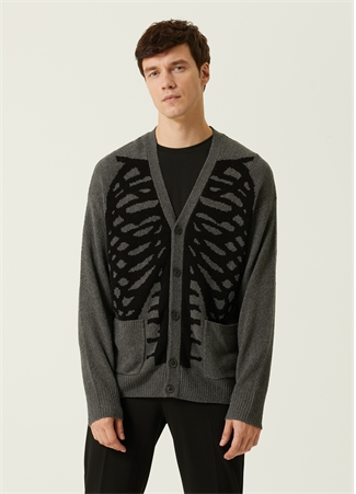 Allsaints Erkek Ribcage Antrasit İskelet Jakarlı Triko Hırka Gri XS EU Allsaints Erkek Ribcage Antrasit İskelet Jakarlı Triko Hırka Gri XS EU
