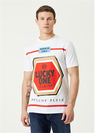 Philipp Plein Erkek Beyaz Slogan Baskılı Logolu T-shirt XL EU Philipp Plein Erkek Beyaz Slogan Baskılı Logolu T-shirt XL EU