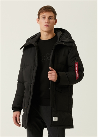 Alpha Industries Erkek Siyah Kapüşonlu Parka XS EU Alpha Industries Erkek Siyah Kapüşonlu Parka XS EU