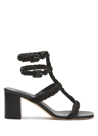 Serena Uziyel Kadın Siyah Bantlı Deri Sandalet 36 Eu