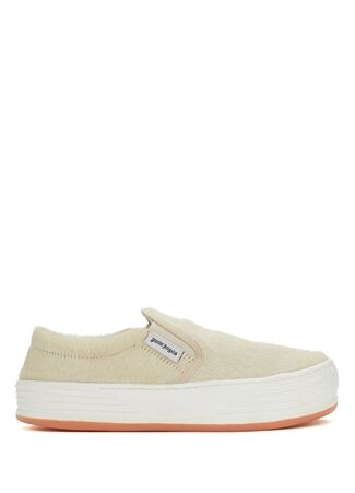 Palm Angels Kadın Bej Dokulu Deri Sneaker 35 EU