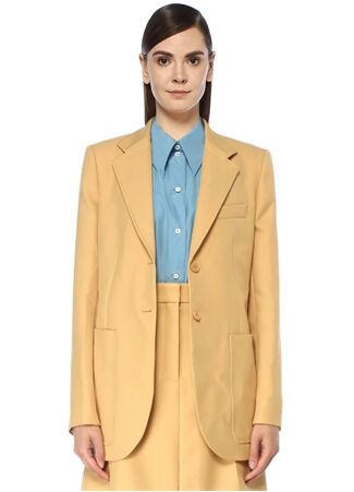 Stella McCartney Kadın Amanda Sarı Kelebek Yaka Ceket 42 IT