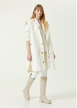 Network Kadın Regular Fit Ekru Parka Bej L EU